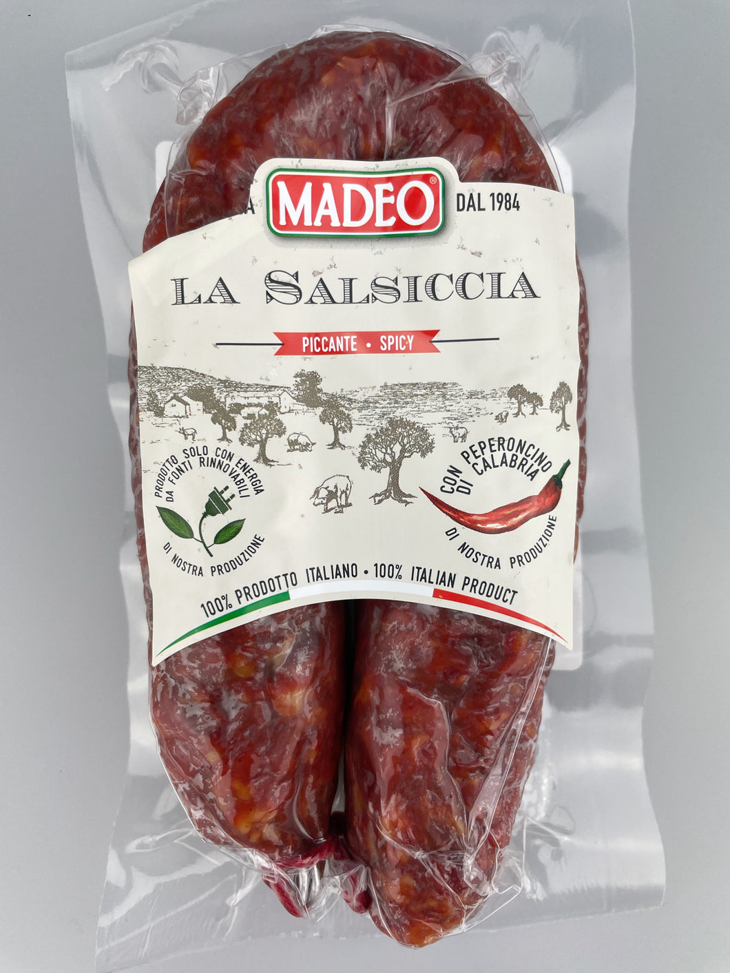 La Salsiccia piccante – Madeo - scharfe Salami – Ital. Feinkost Dragone