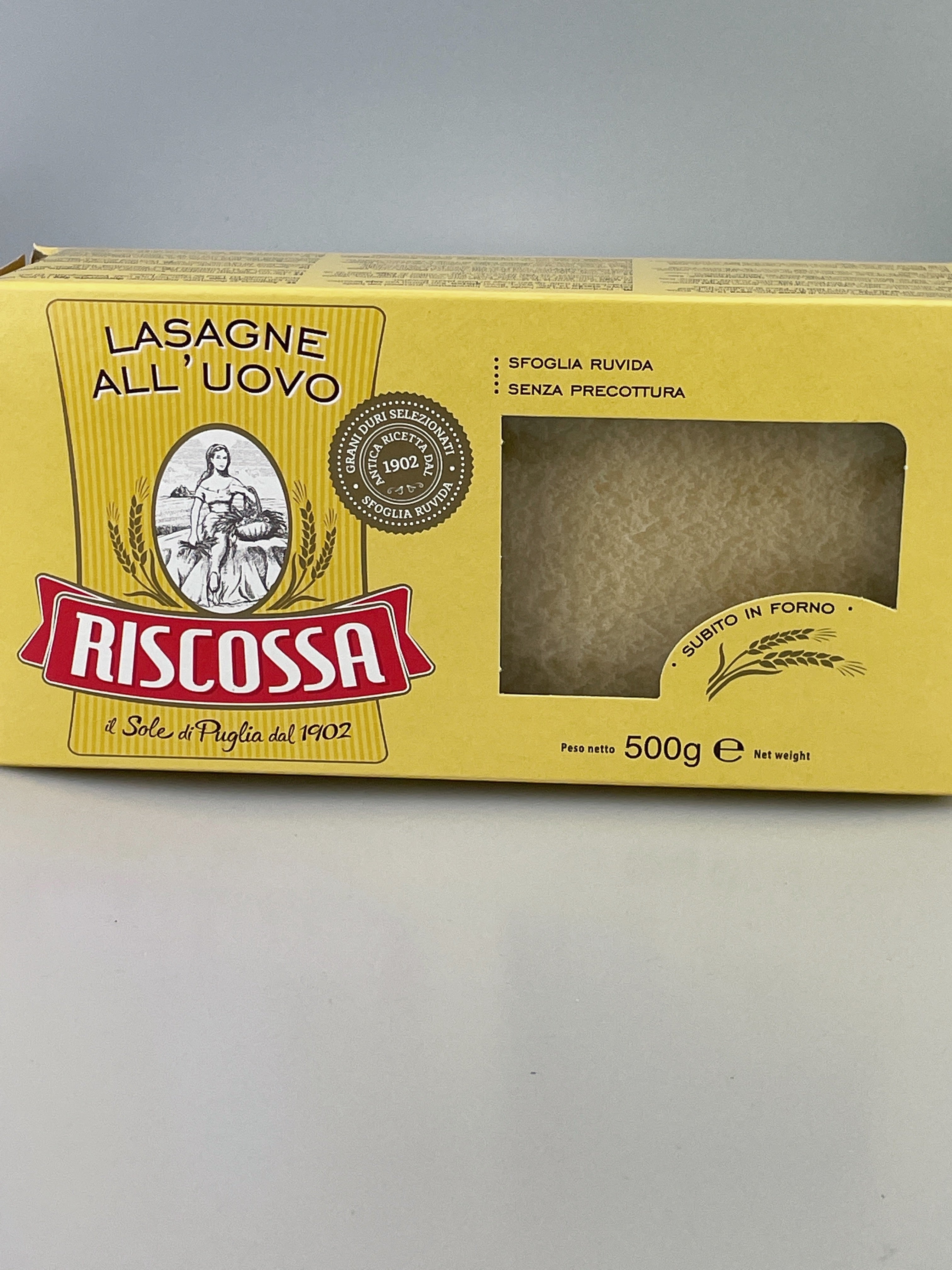 Lasagne all`Uovo - Riscossa- Lasagneplatten – Ital. Feinkost Dragone