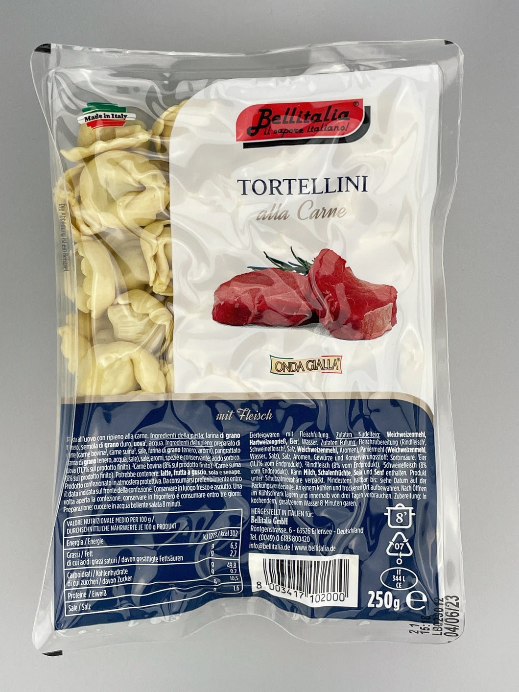 Tortellini alla Carne – Bellitalia - Tortellini mit Fleischfüllung ...